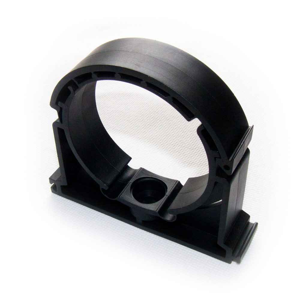 Rohrschelle klappbar schwarz 75 mm aus PP für HT, KG und PVC Rohre ...